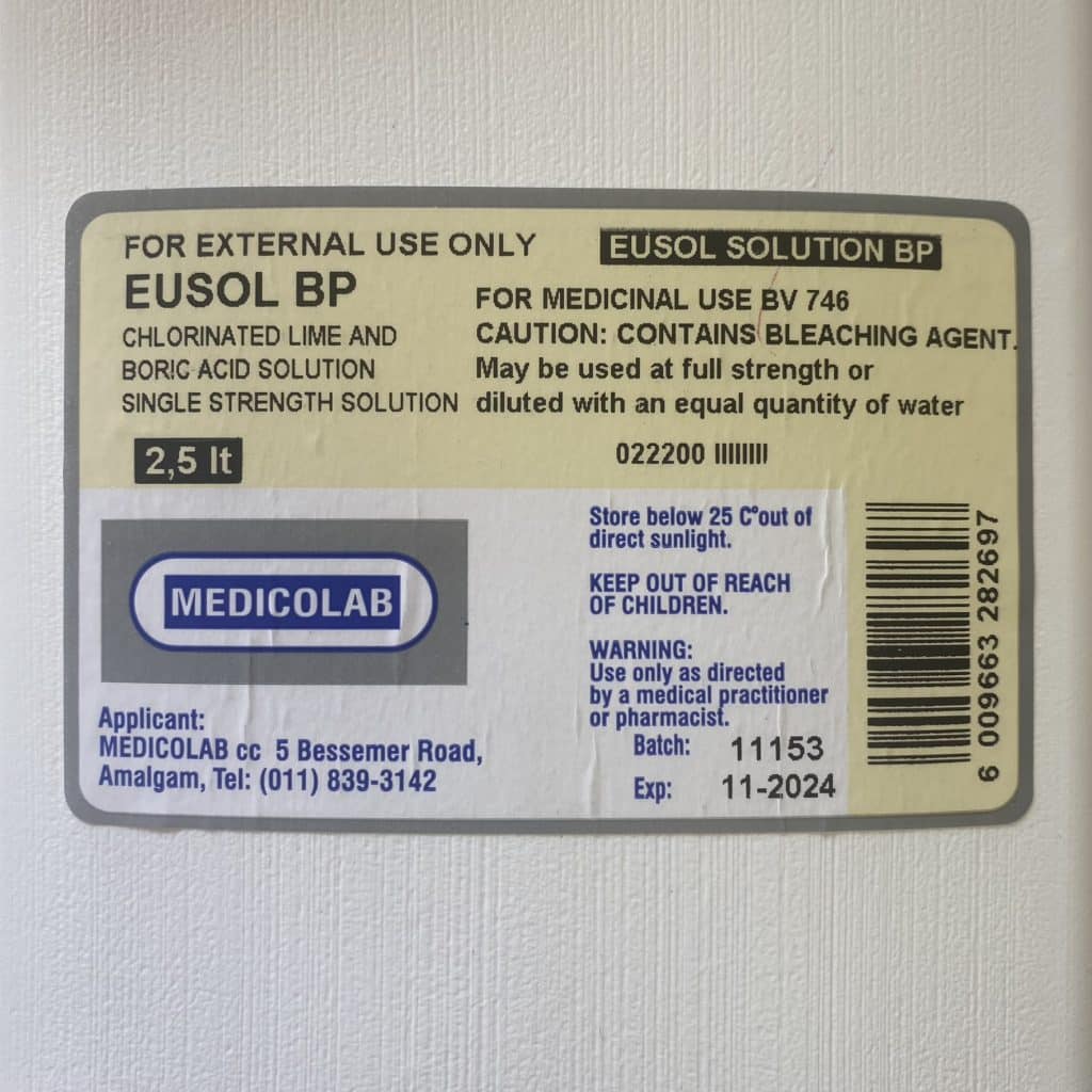 Eusol BP Veterinary Wound Cleanser (2.5Lt) - Vet Products Online