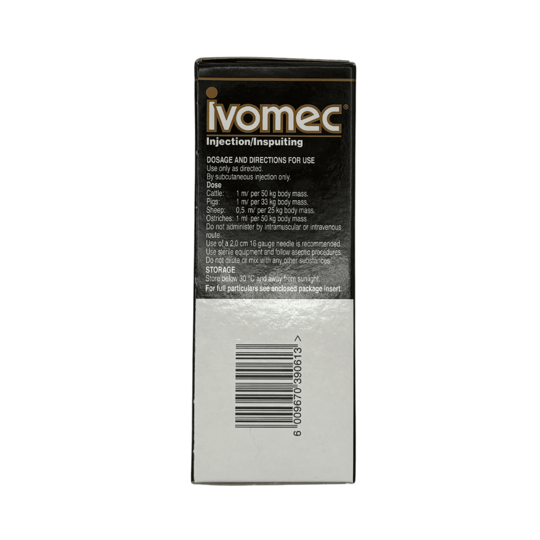 Ivomec 1% Injectable Antiparasitic for Cattle, Sheep, Pigs and Ostriches (50ml) - Vet Products ...