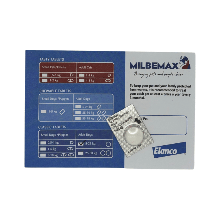 Milbemax Classic Dewormer for Dogs more than 5kg (Single tablet) - Vet ...