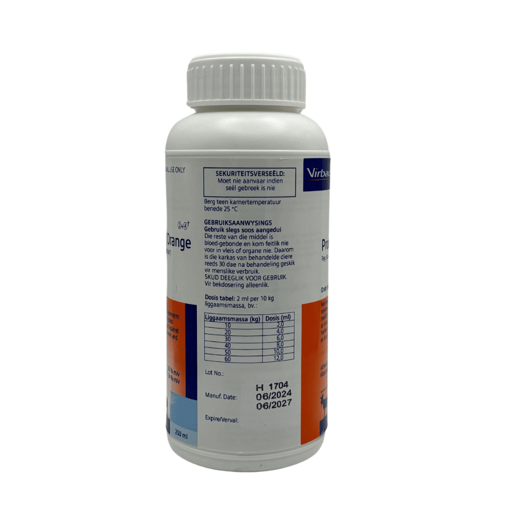 Prodose Orange Dewormer for Goats and Sheep (250ml) - Vet Products Online