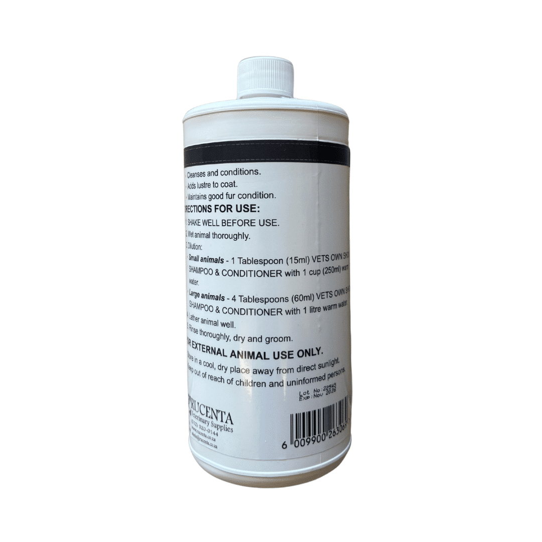 Vet's Own Show Shampoo & Conditioner for Dogs, Cats, Horses & Cattle (1 ...
