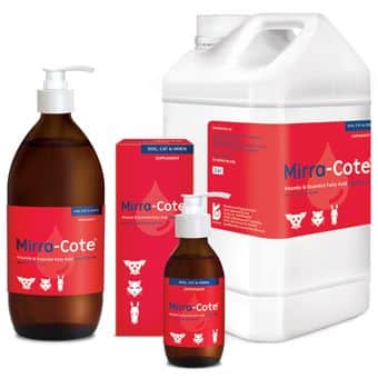 Mirra-Cote Essential Fatty Acids Supplement (2.5 Litre) - Vet Products ...