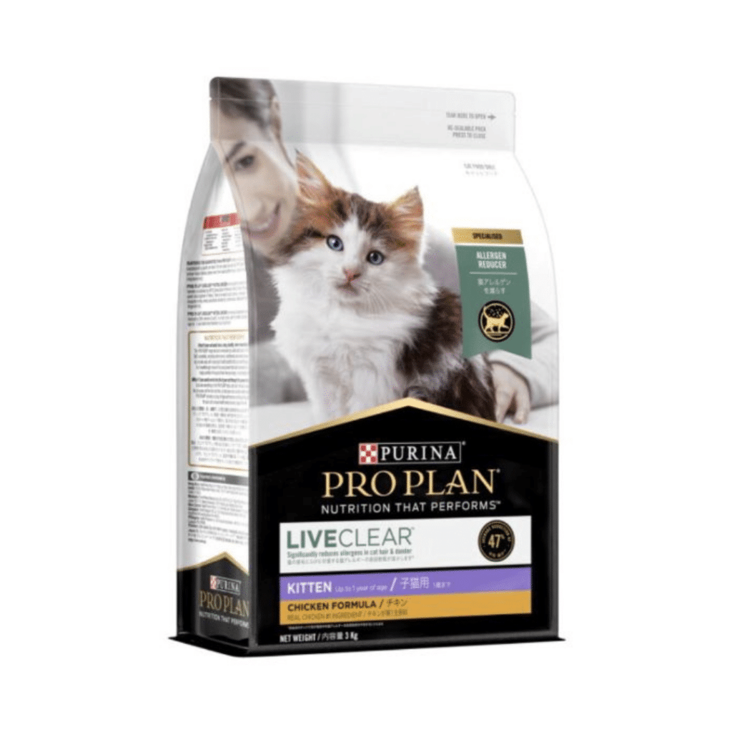 Purina Pro Plan LiveClear Kitten Food 3kg - Chicken Formula - Vet ...