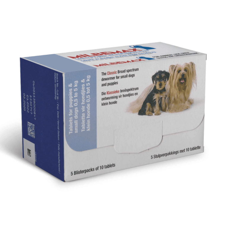Milbemax Classic Dewormer for Puppies and Small Dogs 0.5 - 5kg (50 ...