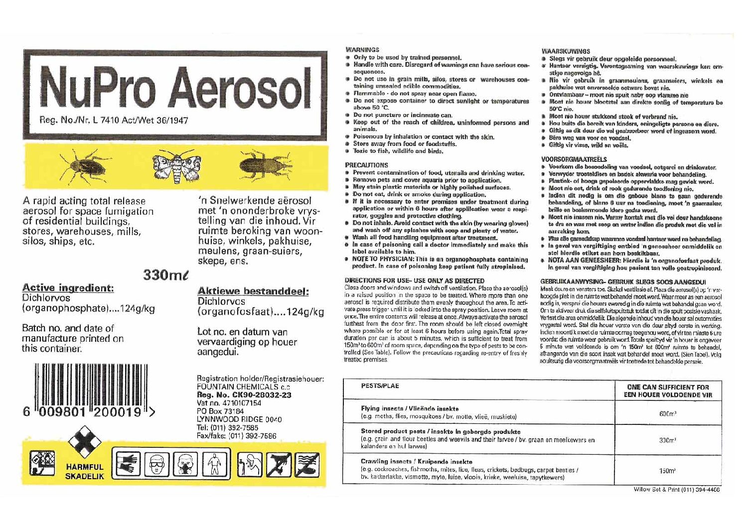 NuPro Aerosol Insecticide (330ml) - Vet Products Online