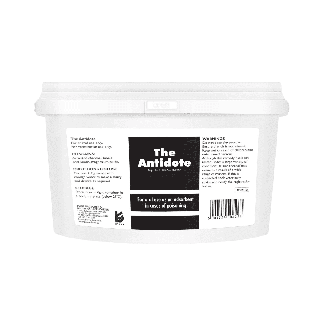 The Antidote (10 x 150g) Poison Absorbent Powder - Vet Products Online