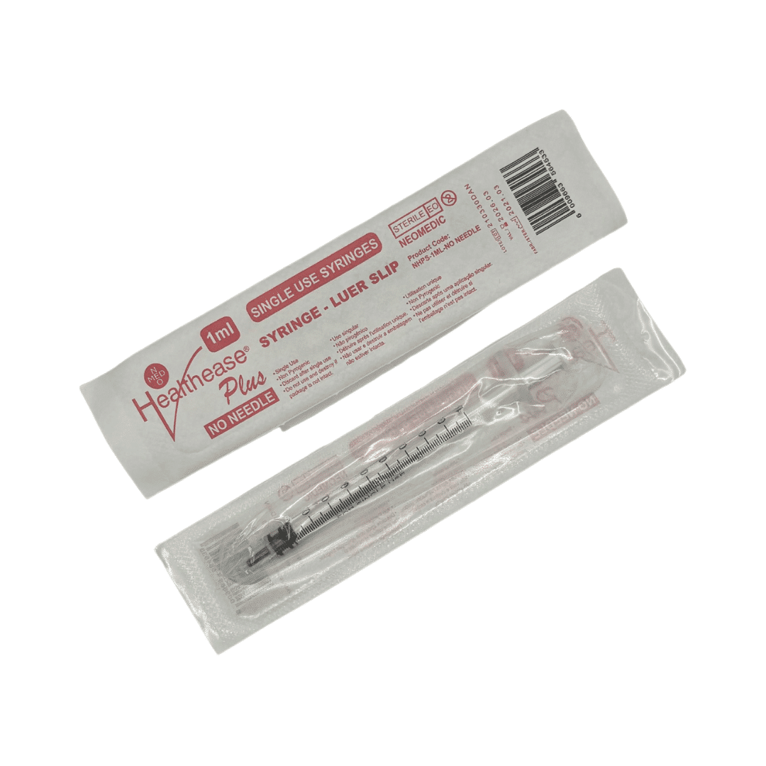 Syringe 1ml 3 Part Luer Slip Latex Free - Vet Products Online